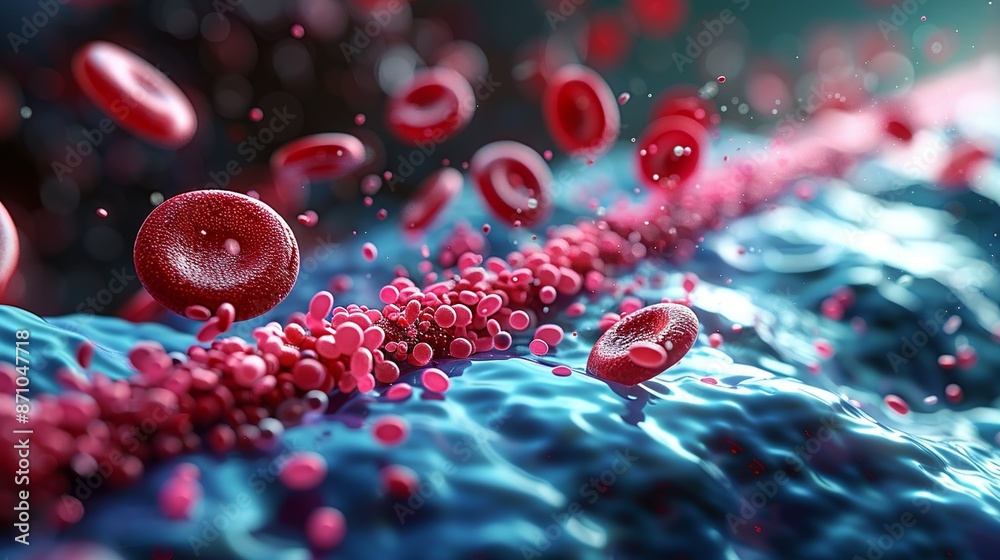 Visual explanation of blood clotting mechanisms, including platelet ...