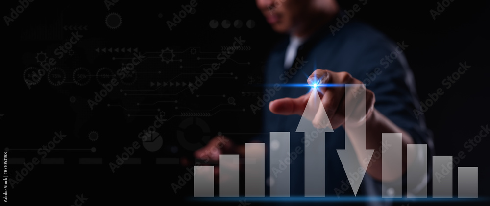 quality control growth graph and cost reduction, effective business ...