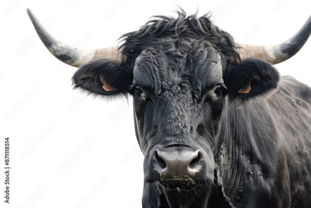 Steer Cow: Big, Angry Bovine Body of a Bull in a Dangerous Bucking Pose ...
