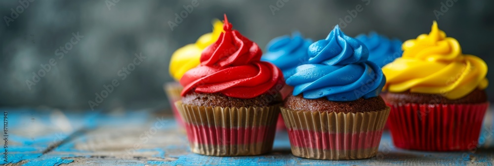 Independence day of Chad celebrating. Cupcakes in honor of the Chadian ...