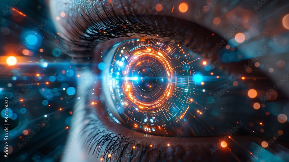 Eye of futuristic and Innovative Imagery AI and Automation use of ...