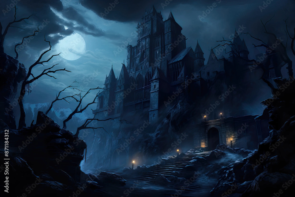 vampire, castle, mysterious, haunting, Transylvania, legend Fantasy ...