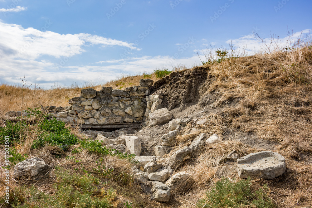 Poster Archaeological excavations of an ancient structure – Wall Art ...