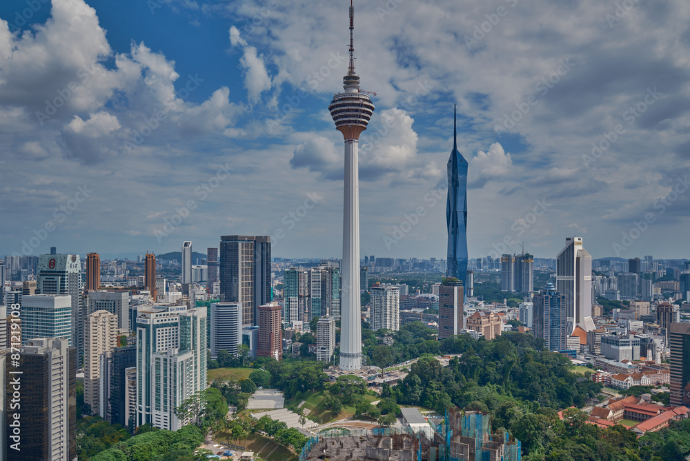 Kuala Lumpur skyline , Malaysia from the infinity rooftop pool at The ...