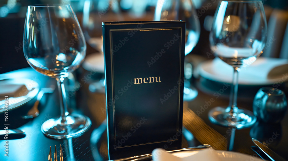 Black and golden elegant luxury restaurant menu book cover. Prestigious ...