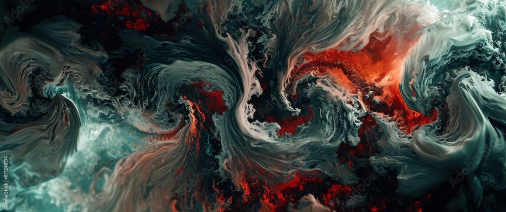 Emotional turbulence of mental stress depicted through abstract ...