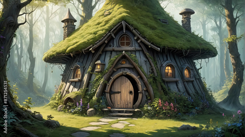 fairy, hut, enchanted, forest, magical, nature Fantasy wallpaper, rpg ...