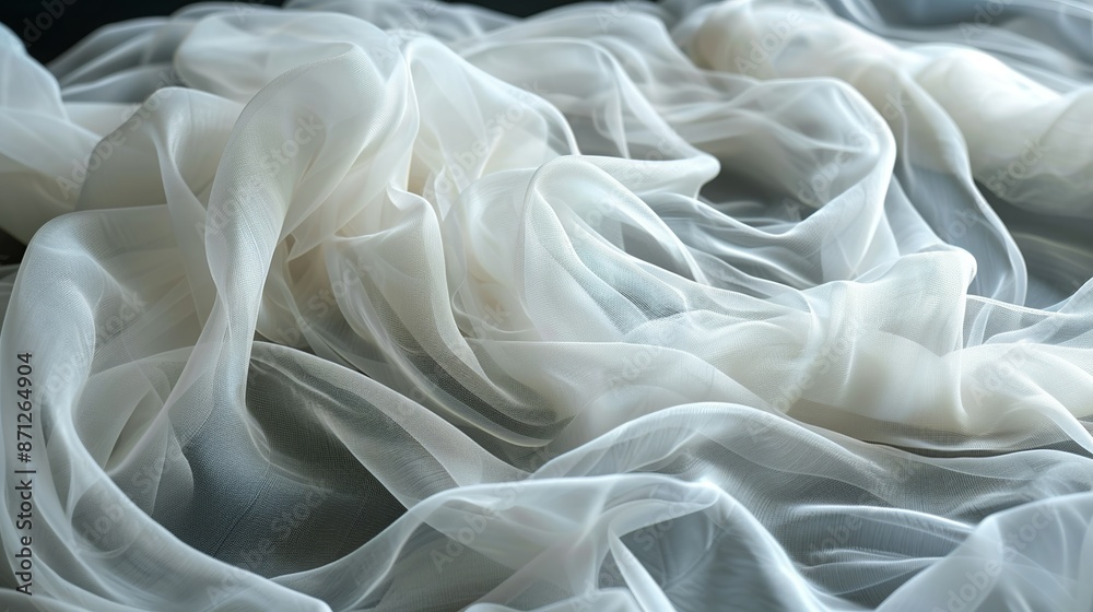 Tulle fabric texture with a sheer and delicate appearance, suitable for ...