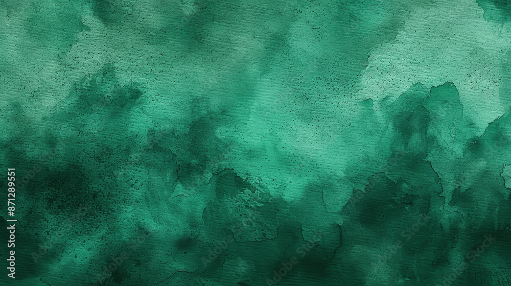 Abstract Dark Emerald Green Watercolor Background Texture Hand Painted ...