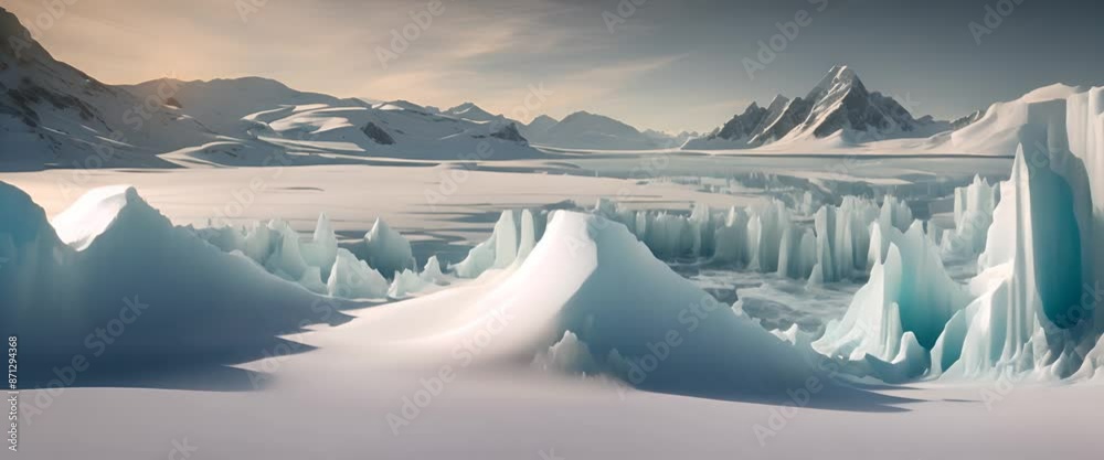 Melting ice cap with its jagged edges contrasting sharply Reminder of ...