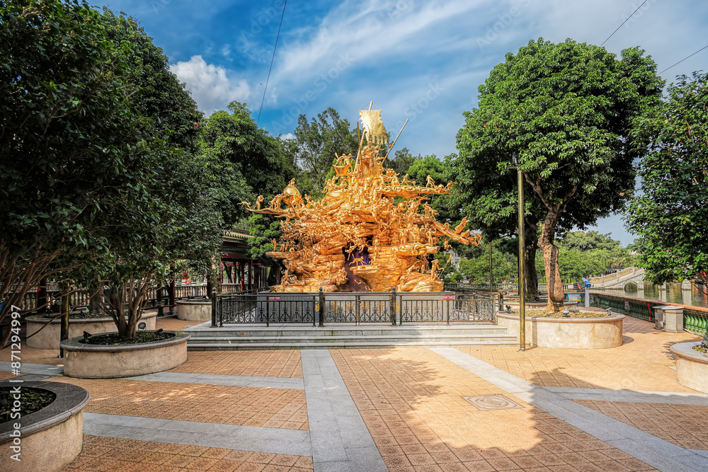 Guangzhou, Guangdong, China. Baomo Garden, located in Panyu District ...