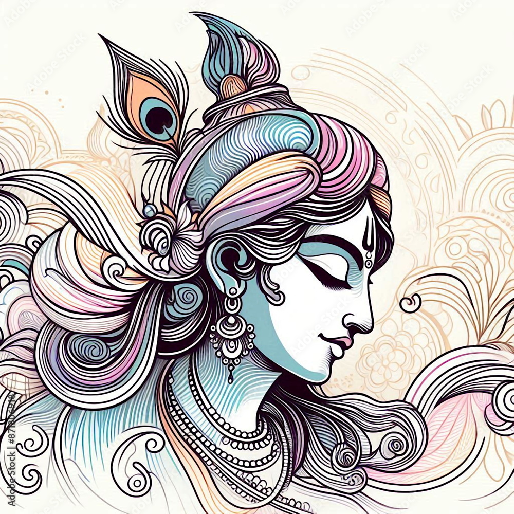 indian Hindu God Sri Krishna also known in india as dwarikadhish ...