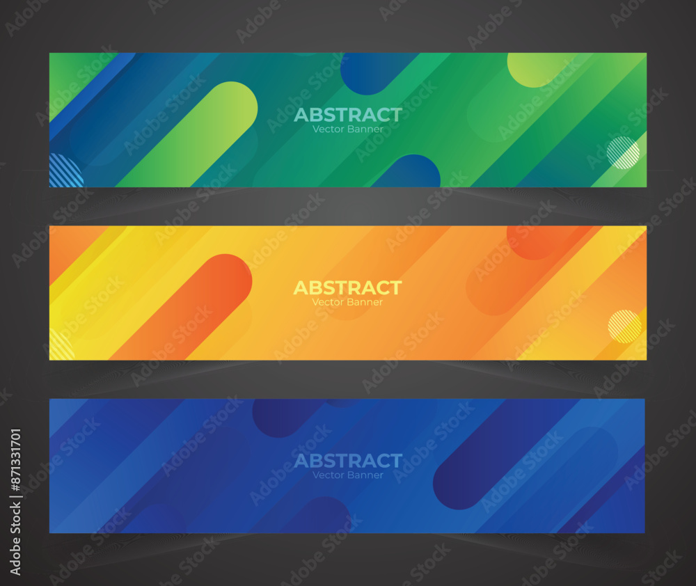 Banner Design Colorful Dynamic Abstract. Liquid abstract banner design ...
