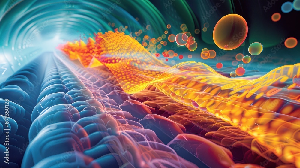 A vibrant infographic displaying the mechanics of elastocalorics ...