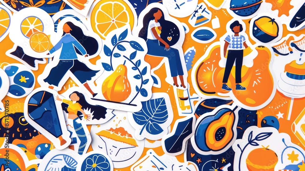 The sticker designs for Gen Z often feature clear and bold lines, with ...