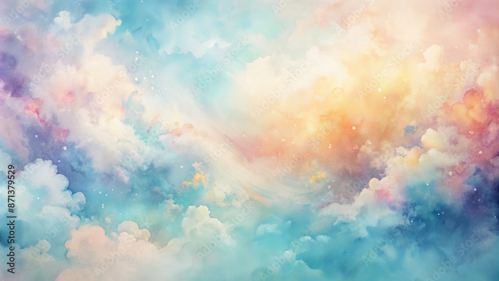 Serene abstract watercolor background featuring soft blended colors and ...