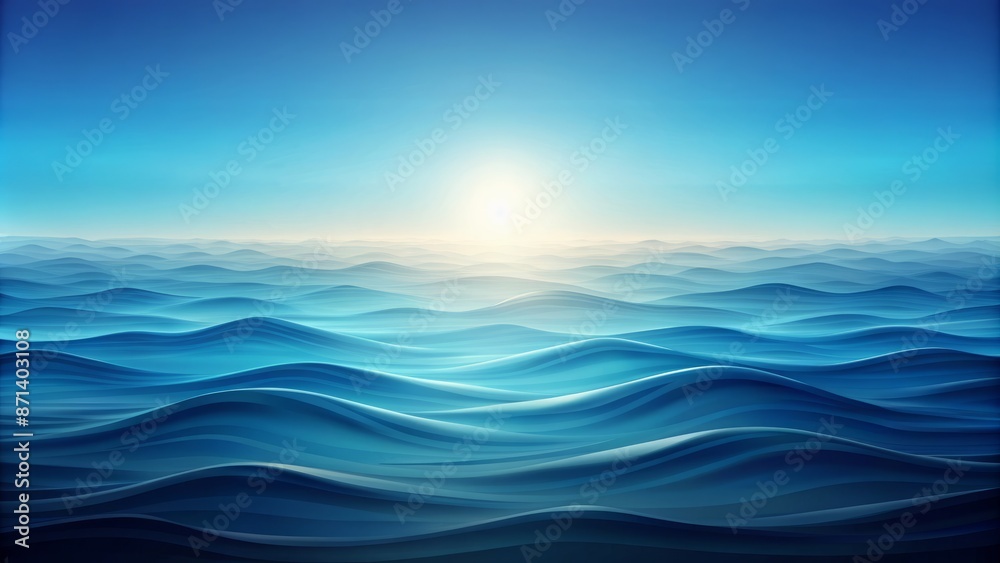Soothing ocean-inspired blue gradient background with subtle wave ...