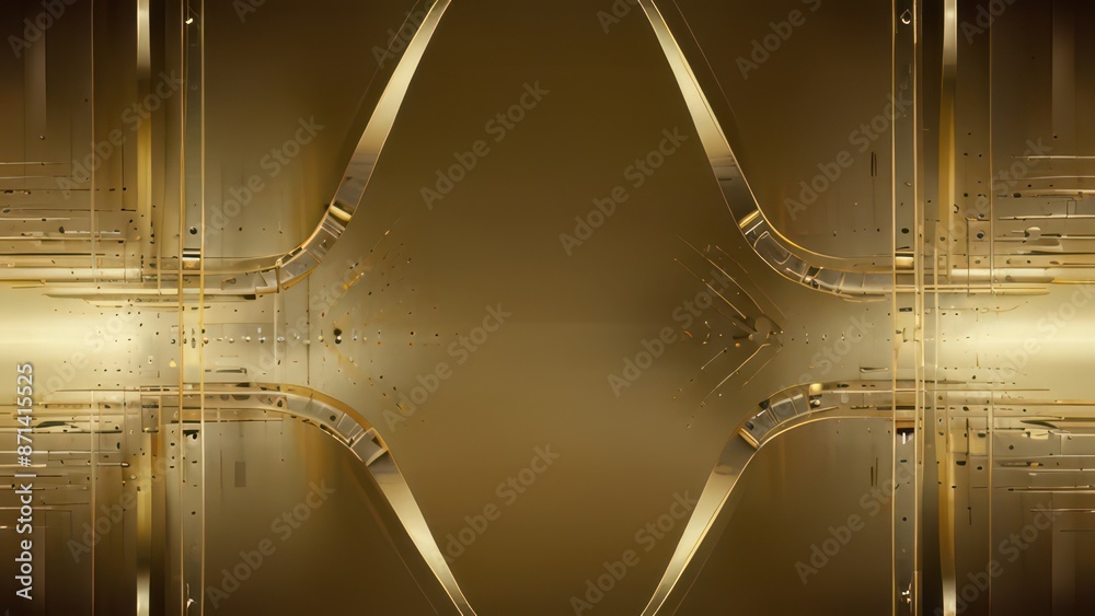 Luxurious gold metallic abstract background with sleek geometric shapes ...