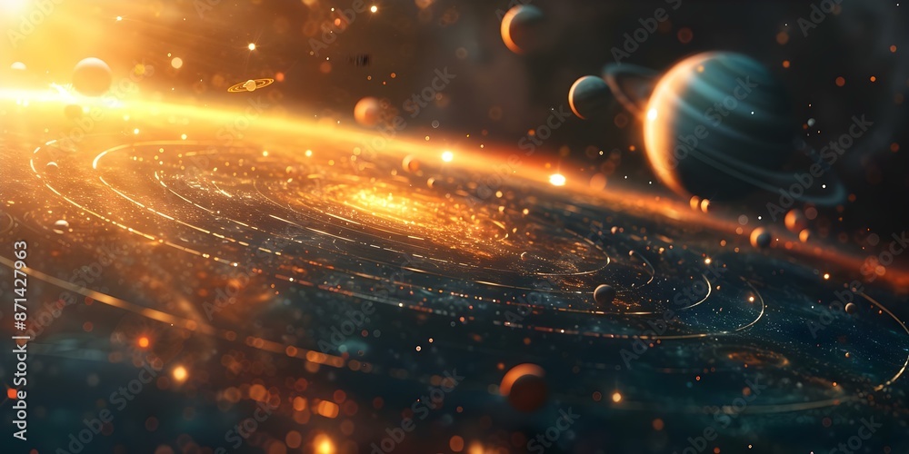 Orbital Patterns of Planets in the Solar System. Concept Planet Orbits ...