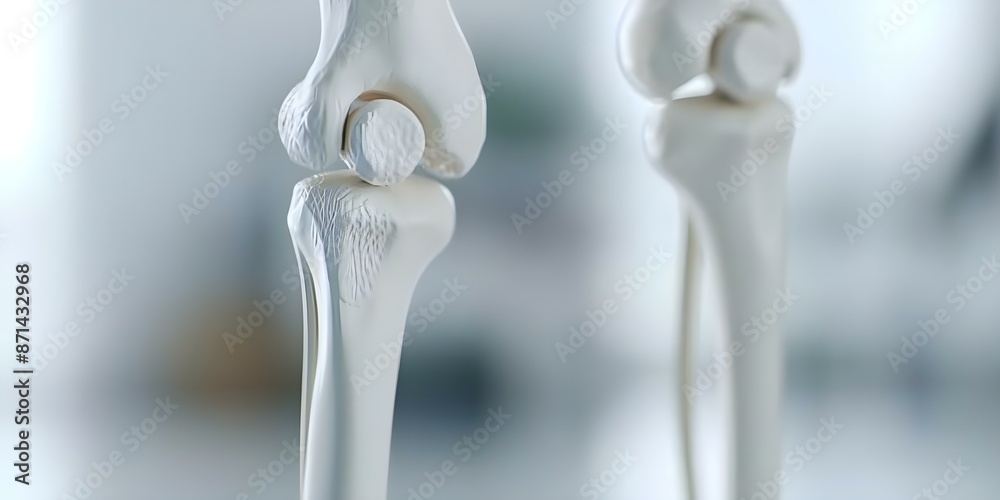 3D model of a knee joint for medical or educational purposes. Concept ...