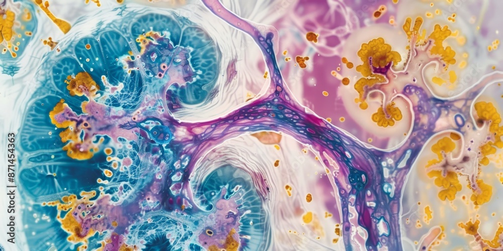 Chronic Kidney Disease Pathology Image Showing Effects on Kidney Tissue ...