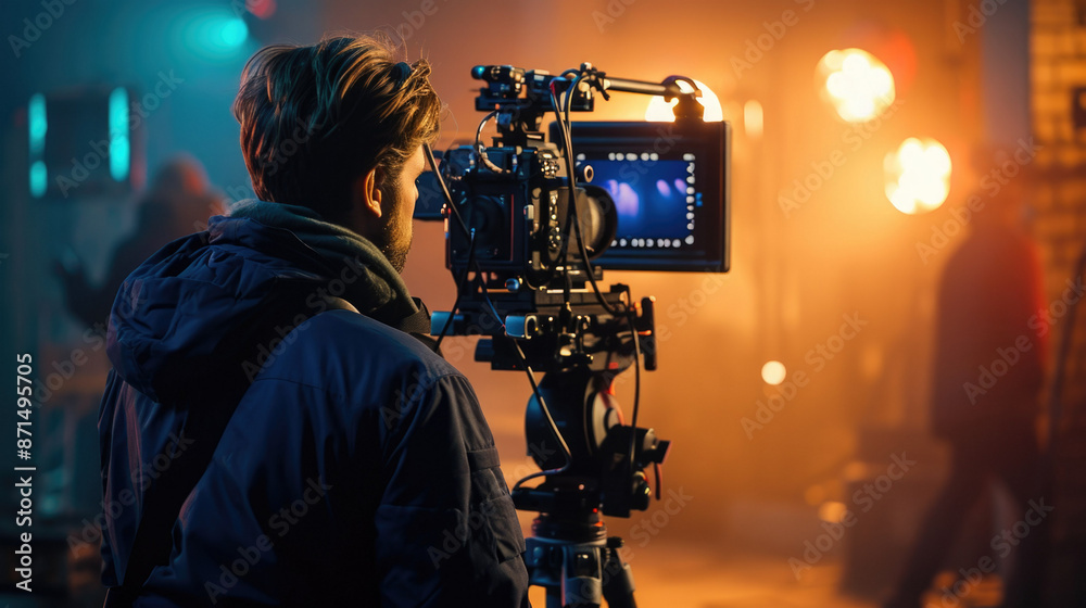 Professional cameraman - covering on event with a video, cameraman ...