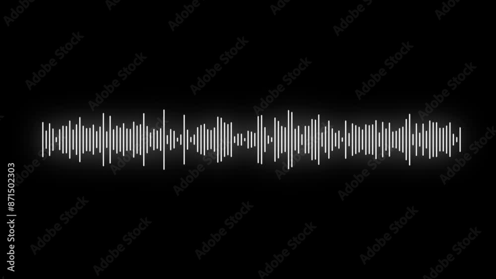 Digital Audio Spectrum Sound Wave Equalizer Effect Animation Alpha ...