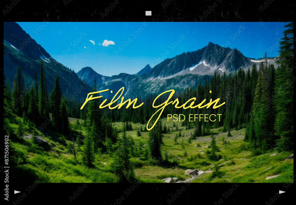 Film Grain Texture PSD Effect Stock Template | Adobe Stock