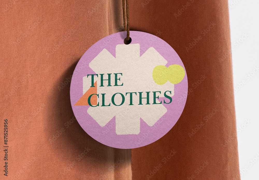 Round Price Tag Mockup Stock Template | Adobe Stock
