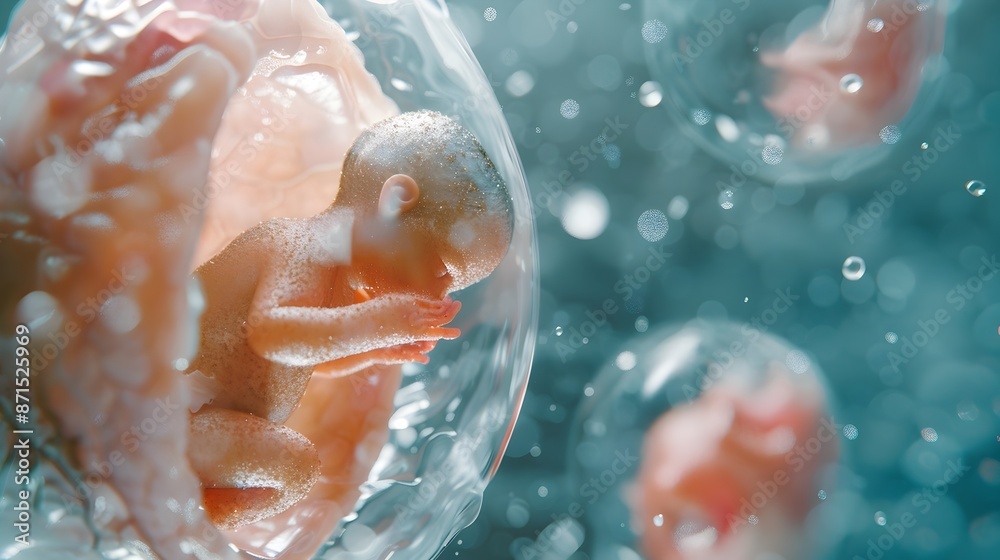 Microscopic Glimpse of Miraculous Conception Embryo in Nurturing Uterus ...