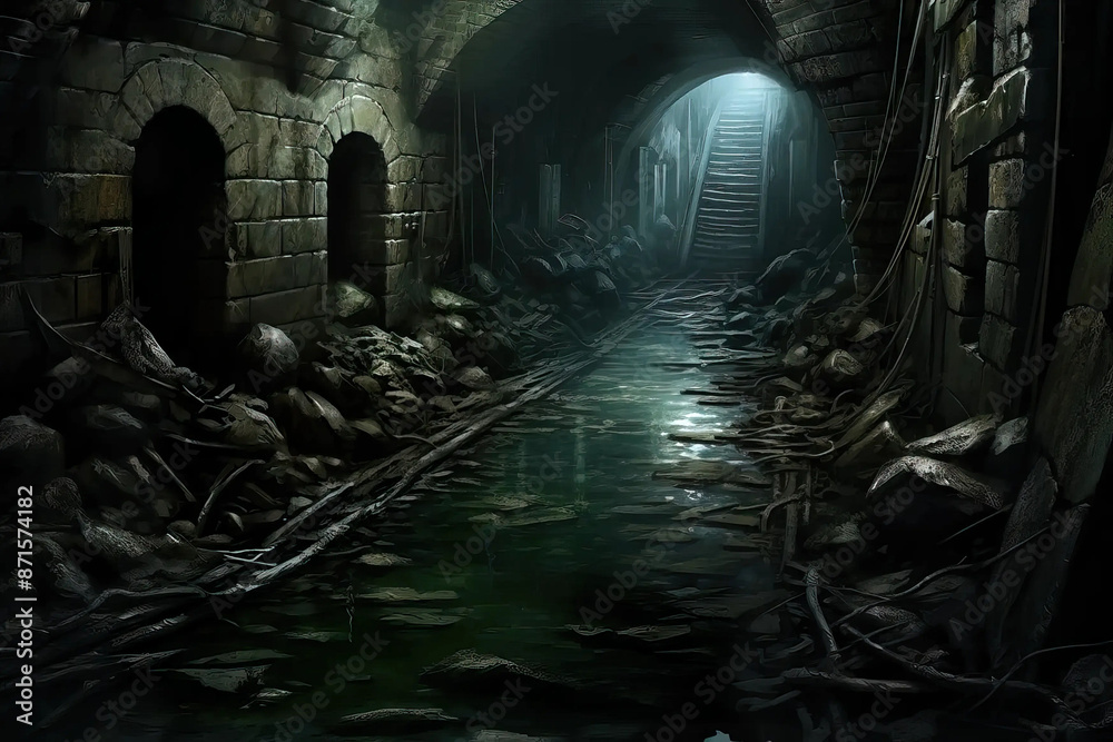 underground, tunnels, mysterious, twisting, sewers, serpentine Fantasy ...