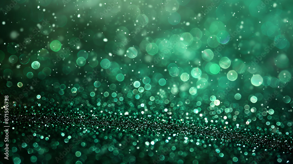 Background with nice abstract green light and particles, Colored ...