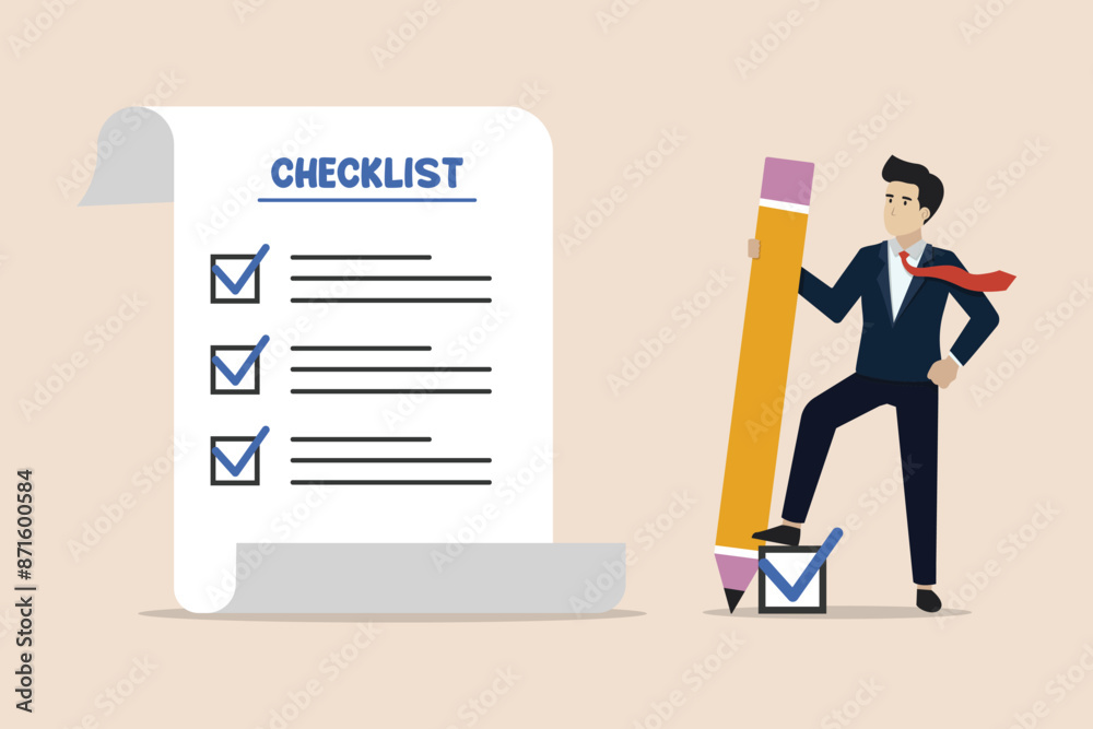 Checklist for work completion, to-do list for job responsibilities ...