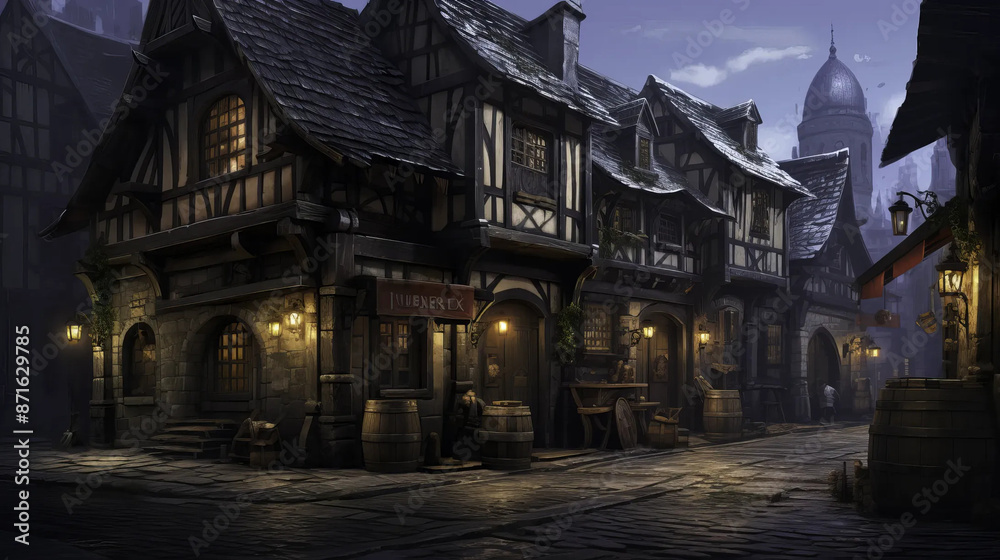 fantasy, inn, mystical, enchanting, ambiance, city Fantasy wallpaper ...