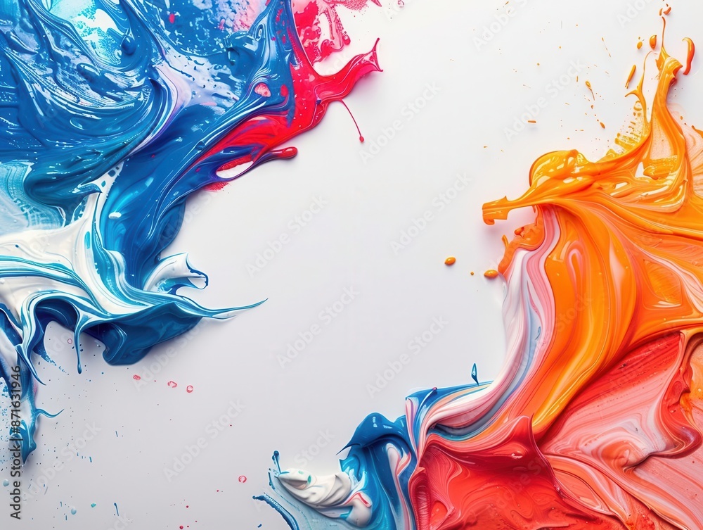 Oil paint background. Opposite color tones for advertising Free space ...