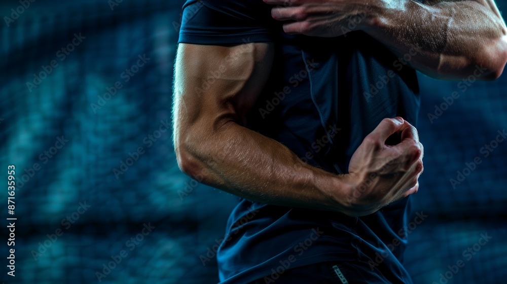 Elbow injury, fitness, pain, first aid, and training, accident, or ...