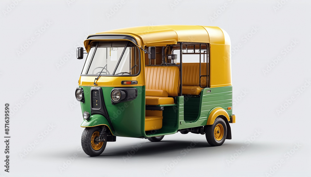 Photo & Art Print 3D Visualization of a Traditional Yellow and Green ...