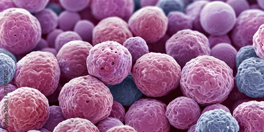 View of Leukemia Cells Through a Color Scanning Electron Microscope ...