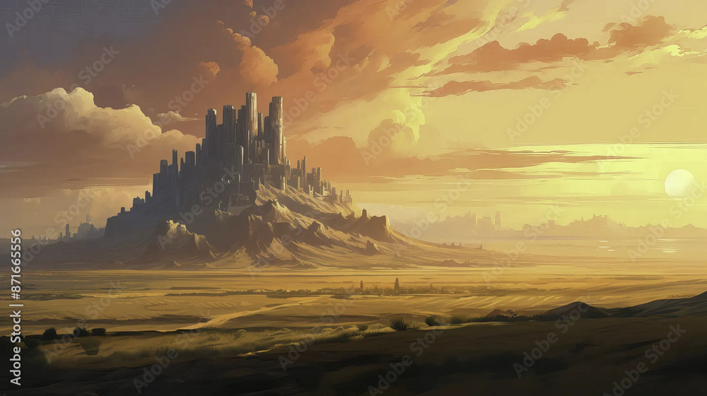 thunder, plains, enchanted, landscape, glowing, lightning Fantasy ...