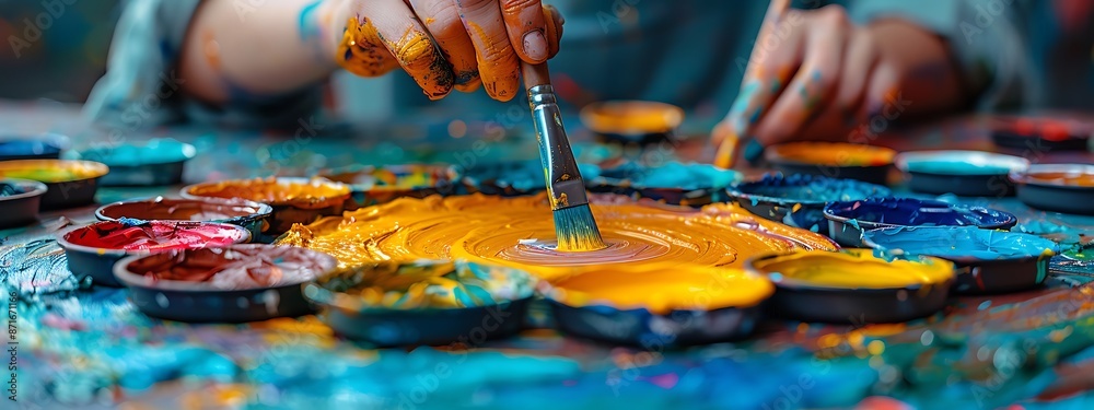 People expressing themselves doing art during an art therapy workshop ...
