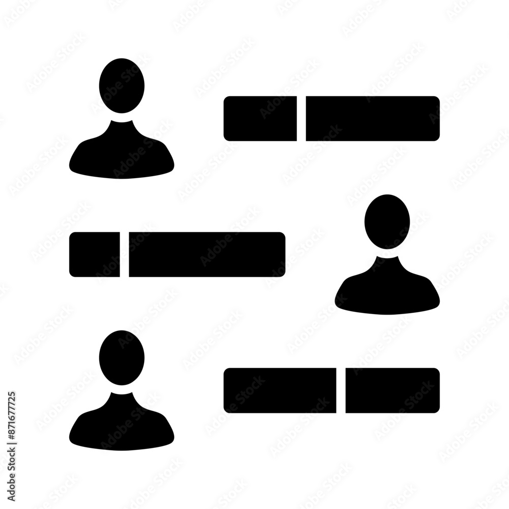 User statistics line icon. People, data, analysis, graph, chart ...
