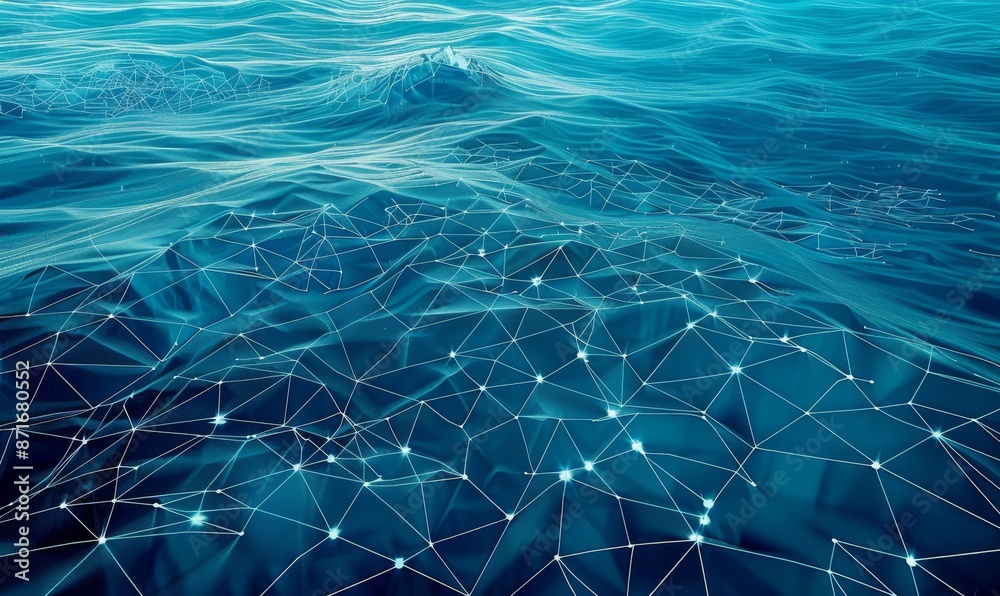 The stock brain system data connecting to the analysis, a light ...