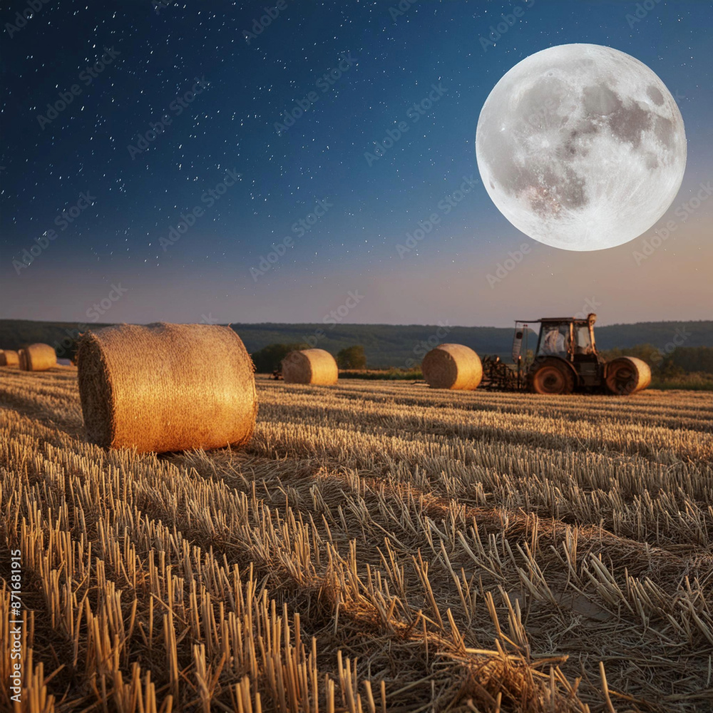 Harvest Moon. Full moon. Super full moon. 18 September 2024. Super full ...
