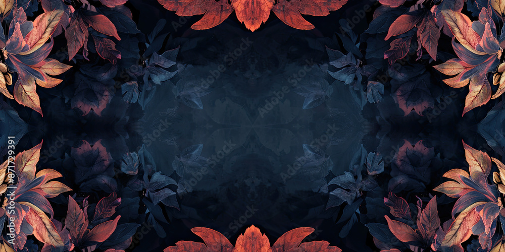 Decorative border frame pattern, backgrounds outline empty space ...