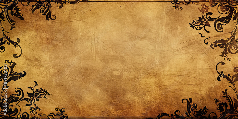 Decorative border frame pattern, backgrounds outline empty space ...