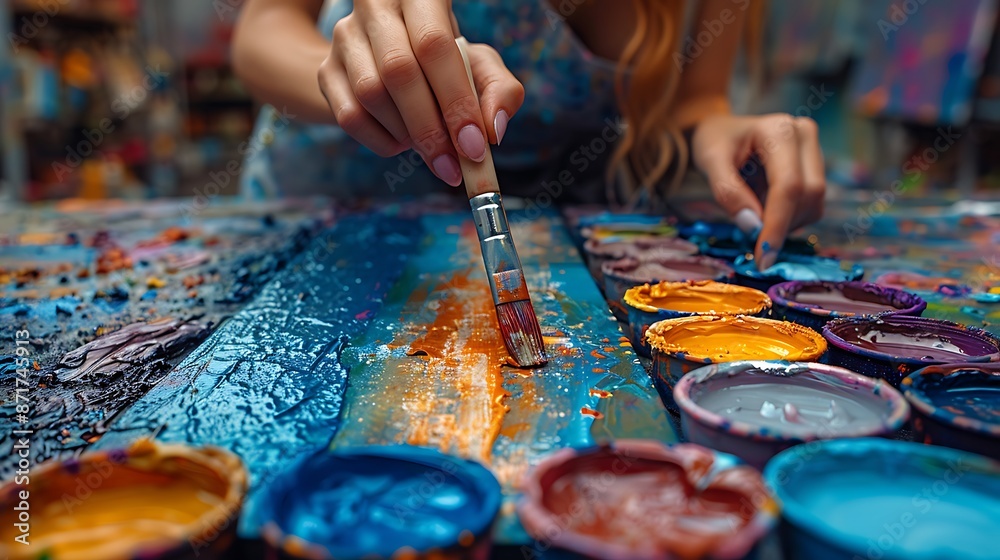 People expressing themselves doing art during an art therapy workshop ...