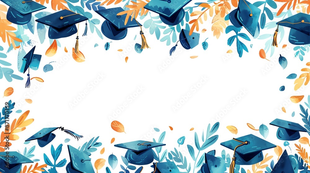 A blank white invitation for a graduation party No words Across the top ...