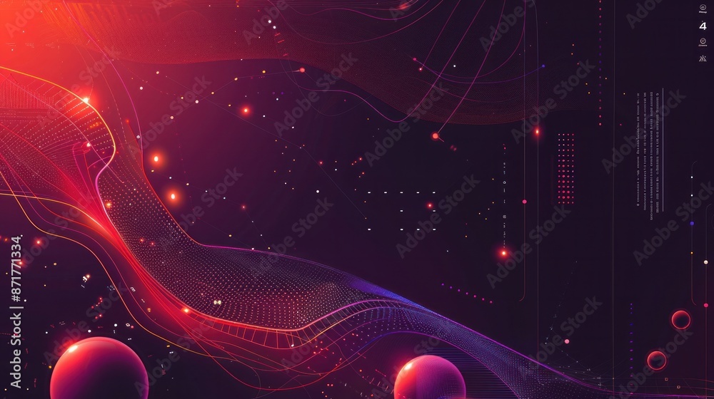 Abstract vector template in hi-tech style. Modern cover design using ...