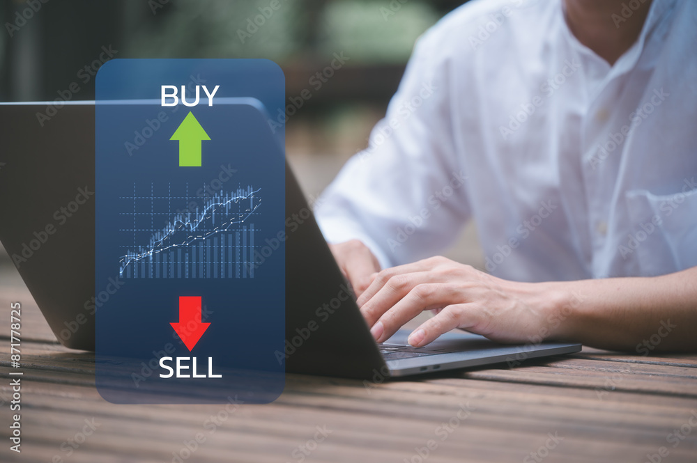 Stock market or forex trading graph and candlestick chart suitable for ...