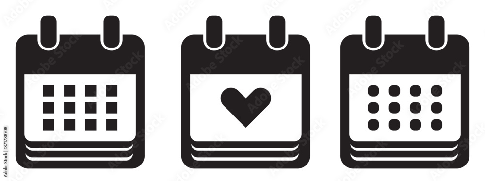 Callendar icon. Calendar planner icon collection. Reminder organizer ...